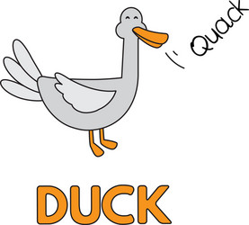 Cartoon Duck Flashcard Vector Images (84)