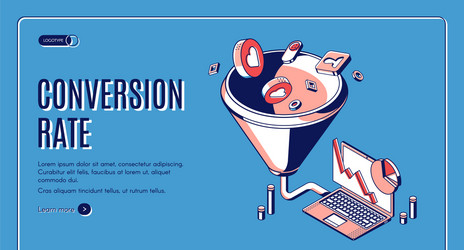 Conversion sales funnel icon based on aida model Vector Image