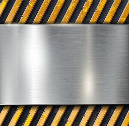 Metal warning background Royalty Free Vector Image