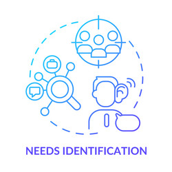 Needs identification concept icon Royalty Free Vector Image