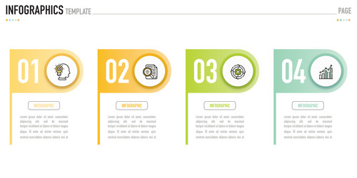 Rectangular infographic for business presentation Vector Image