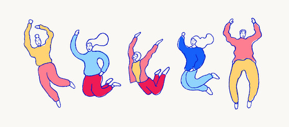 Jumping People Hand Draw Vector Images (over 2,000)