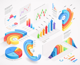 Infographics isometric elements icon Royalty Free Vector