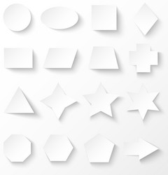 Simple geometric 2d shapes school geometry Vector Image