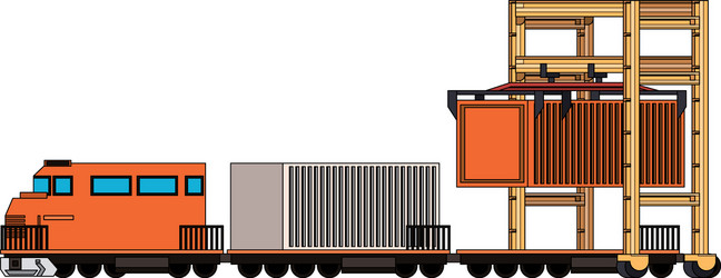 Shipping logistic delivery cargo cartoon Vector Image