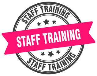 Staff training stamp label Royalty Free Vector Image