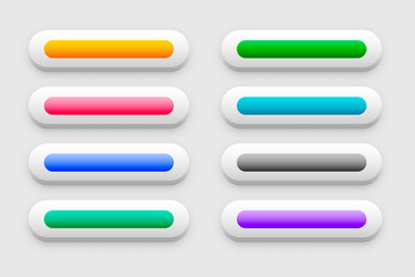 Line style colorful app button sign with blank Vector Image