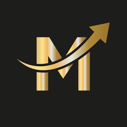 Letter m financial logo marketing and finance Vector Image