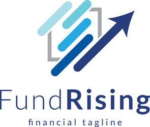 Fund rising business idea logo Royalty Free Vector Image