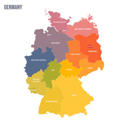Germany political map of administrative divisions Vector Image