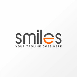 Letter e font or word smiles with smiling mouth Vector Image