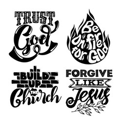 Bible verse made hand lettering give all your Vector Image