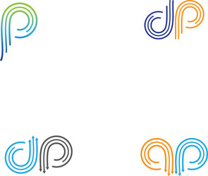 Letter p symbol design Royalty Free Vector Image