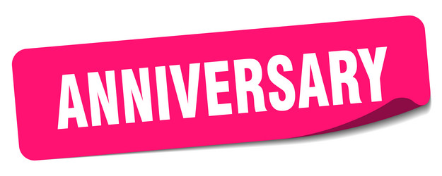 Anniversary sticker anniversary label Royalty Free Vector