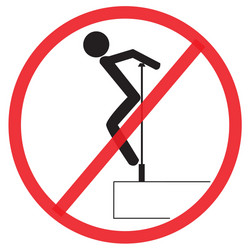 Do not clamber not allowed sign warning symbol Vector Image