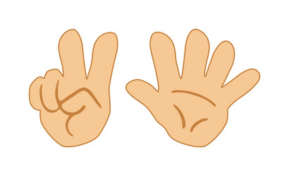 One fingers counting icon for education hands Vector Image