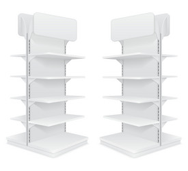 Shelving rack for store trading empty template Vector Image