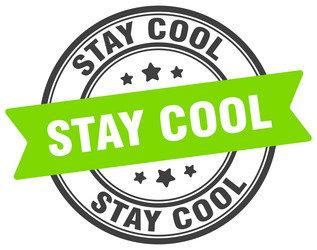 Stay cool stamp label on transparent Royalty Free Vector