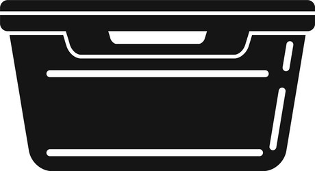 Plastic box stack icon simple style Royalty Free Vector