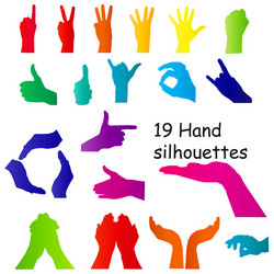 Finger count hand showing numbers from one to ten Vector Image