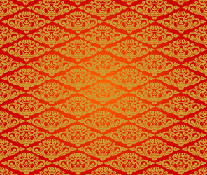 Beautiful thai art pattern on red background Vector Image