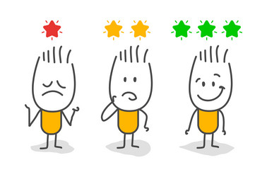 Stick figures welcome Royalty Free Vector Image