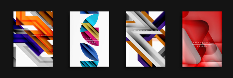 Abstract designs showcase vibrant color palettes Vector Image