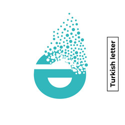 Azerbaijan or turkish letter with effect Vector Image