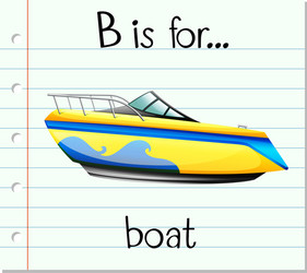 Letter B Flashcard: Bird Royalty Free Vector Image