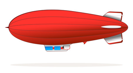 Colorful airship blimp Royalty Free Vector Image