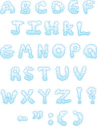 Cute cloud font Royalty Free Vector Image - VectorStock