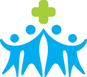 People cross logo design template Royalty Free Vector Image