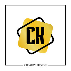 Initial letter ck logo template design Royalty Free Vector