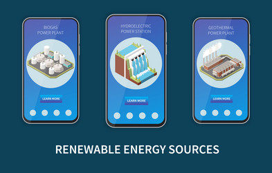 Renewable energy banners set Royalty Free Vector Image
