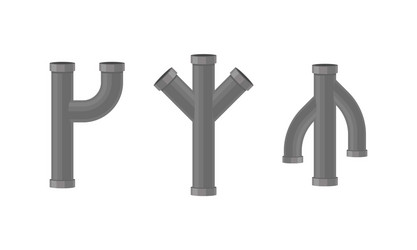 Traps as shaped pipe and plumbing fixture Vector Image