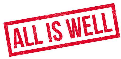 All is well rubber stamp Royalty Free Vector Image