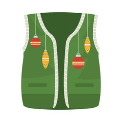 Vest of christmas balls Royalty Free Vector Image