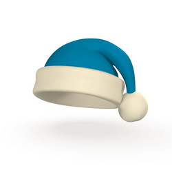 Animated santa claus in blue christmas costume Vector Image