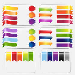 Colorful ribbons set Royalty Free Vector Image