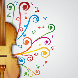 A violin on white background Royalty Free Vector Image