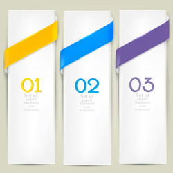 Colorful bookmarks with place for text Royalty Free Vector