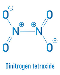 Dinitrogen tetroxide skeletal formula Royalty Free Vector