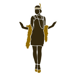 Gangster retro moll smoking Royalty Free Vector Image