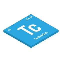 Technetium tc periodic table element Royalty Free Vector