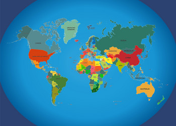 Map of canada silhouette country Royalty Free Vector Image