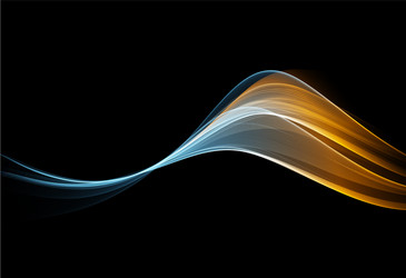 Abstract shiny color blue wave design element Vector Image