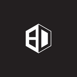 Bd logo monogram design template Royalty Free Vector Image