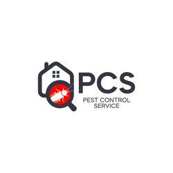 Pest control service logo concept set house Vector Image