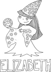 Simple outline drawing for coloring Royalty Free Vector