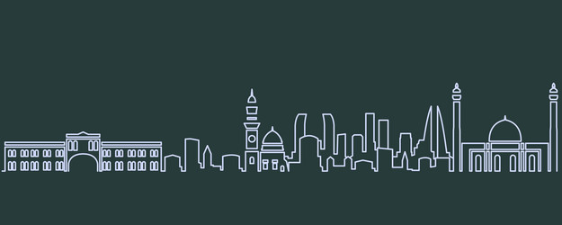 Bahrain hand drawn skyline Royalty Free Vector Image